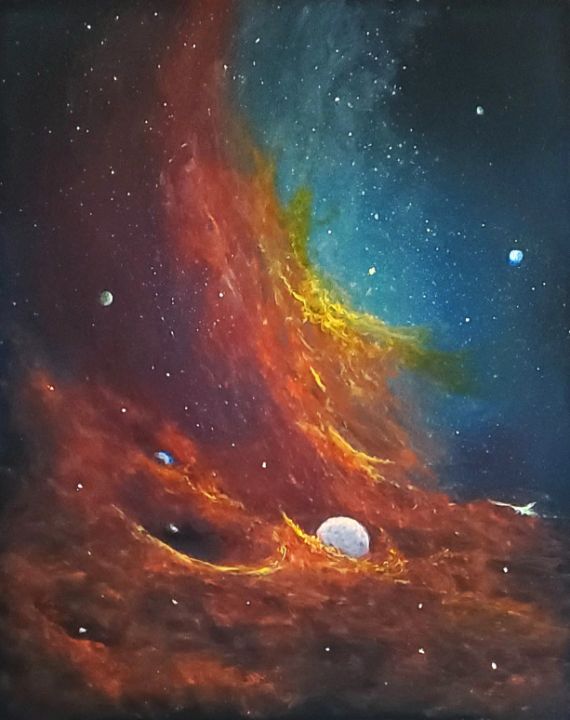 Astronomy Paintings Evolution Of A New Planet Paintings By John