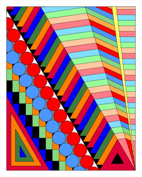 Cascading Colr Arrays - Abstract Digital Art by John R. L. Bell ...