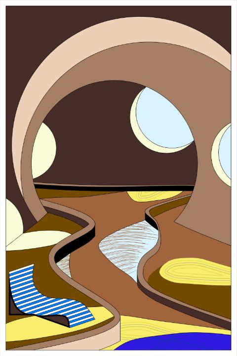 At the Spa - Abstract Digital Art by John R. L. Bell - Digital Art ...