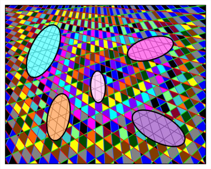 2D Ovals Floating in a 3D Matrix - Abstract Digital Art by John R. L ...