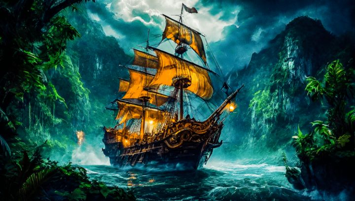 Caribbean Legends - Scenic Art by Sankha Ghosh - Digital Art & AI ...