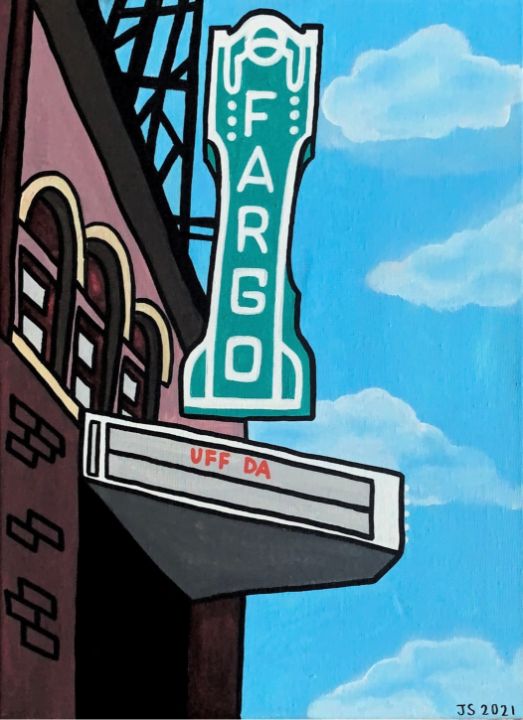Fargo Sign - Jade Sullivan - Paintings & Prints, Buildings ...