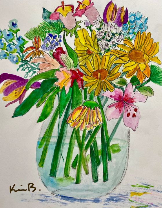 Spring Posie - KimB Originals - Paintings & Prints, Flowers, Plants ...