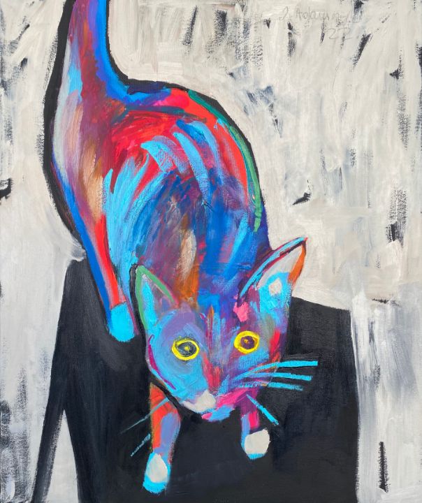 Psycho pussy - Judyta Adamczyk - Paintings & Prints, Animals, Birds ...