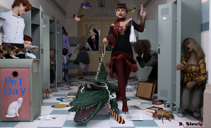 Bring your Pet to School Day - GalleryGazers - Digital Art & AI ...