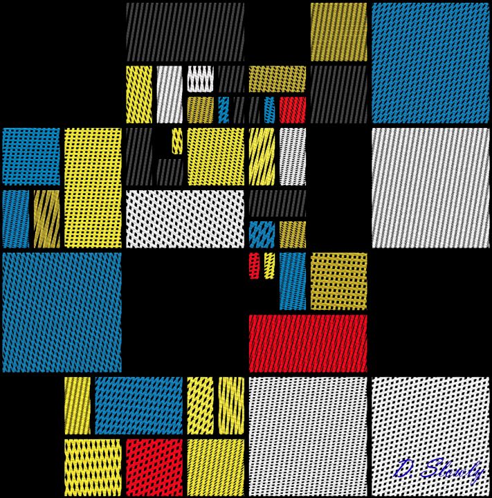 Nina-Mondrian Line Screen Texture - GalleryGazers - Digital Art & AI ...