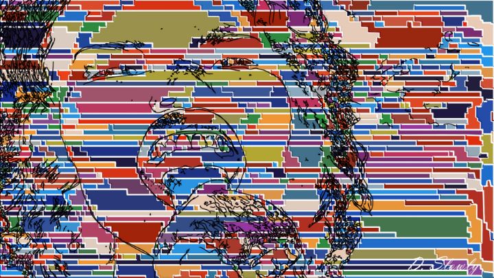 906-Ice Scream Chunky Blocks Color - GalleryGazers - Digital Art & AI, Abstract, Geometric - ArtPal