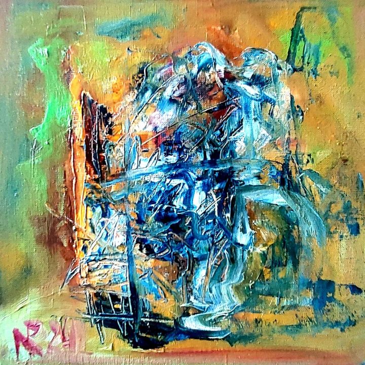 Intence meeting - Nils J Riedl - Paintings & Prints, Abstract, Color ...