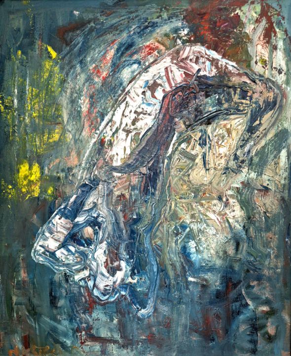 Streching - Nils J Riedl - Paintings & Prints, Abstract, Color - ArtPal