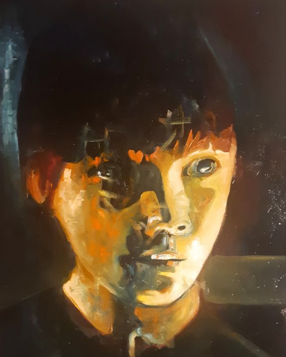 Young man crying - Nils J Riedl - Paintings & Prints, People & Figures ...