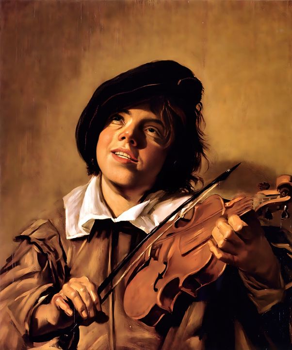 Boy Playing A Violin - Accessible Art - Paintings & Prints, People ...