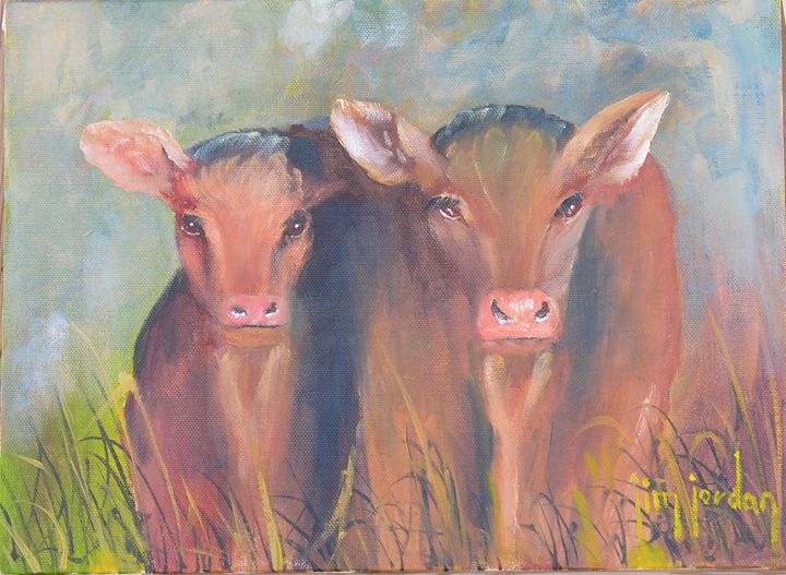 Calf (Study) - Jim Jordan Fine Art - Paintings & Prints, Animals, Birds ...