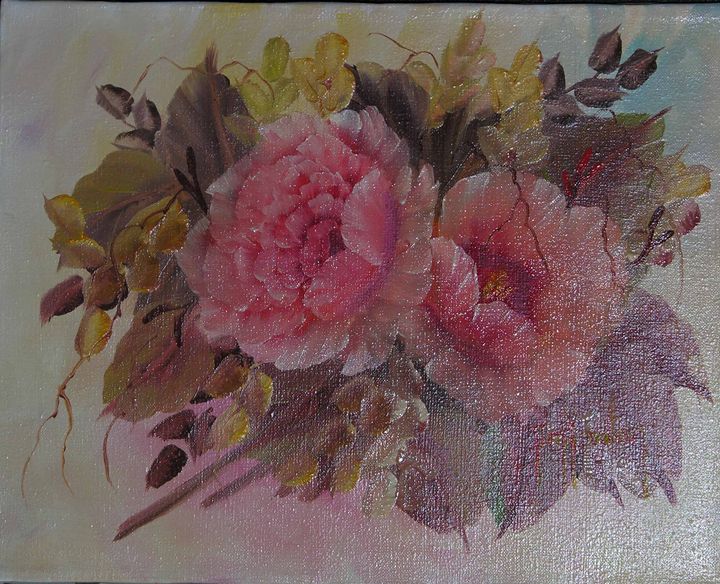 Rose and Poppy2 - Jim Jordan Fine Art - Paintings & Prints, Flowers ...