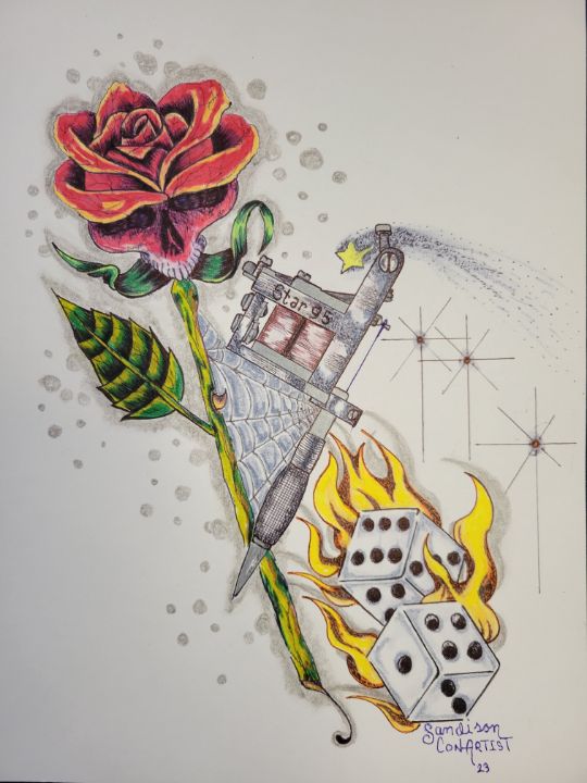 Star 95 - StevenDSandisonArt - Drawings & Illustration, Flowers, Plants ...