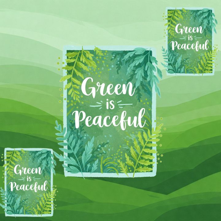 Green is Peaceful - Up & Alta - Drawings & Illustration, Flowers ...