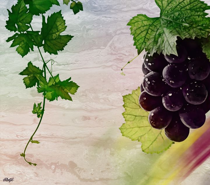 Grape Painting - Photo Design AJ - Digital Art & AI, Food & Beverage ...