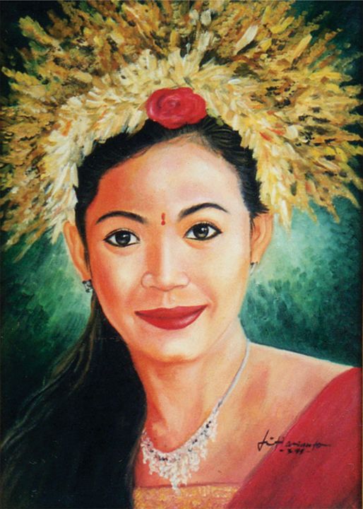 Balinese girl - Tri Harianto - Drawings & Illustration, People ...