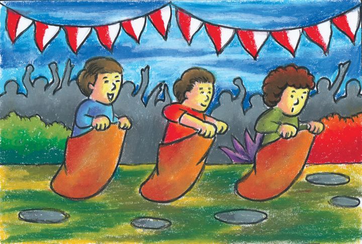 Sack Race Competition - Tri Harianto - Drawings & Illustration ...