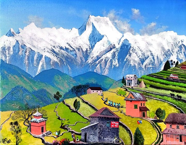 Annapurna ranges of nepal - MysticMountains - Paintings & Prints, Landscapes & Nature, Mountains ...