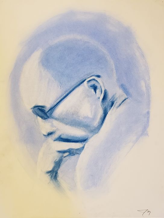Blue Thoughts - Art by J - Drawings & Illustration, People & Figures ...