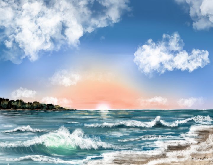 Beach Day - Original Digitals - Digital Art & AI, Landscapes & Nature ...
