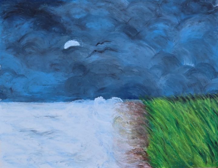 Two Friends Flying to the Moon - SEIN's Window - Paintings & Prints, Landscapes & Nature ...