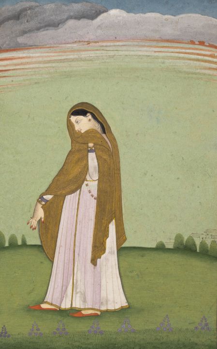 Abhisarika Nayika a Heroine Longing - Classical Artworks Bay ...