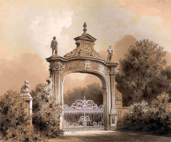 Eingang zum Jagdschloss Glienicke - Classical Artworks Bay - Paintings & Prints, People ...