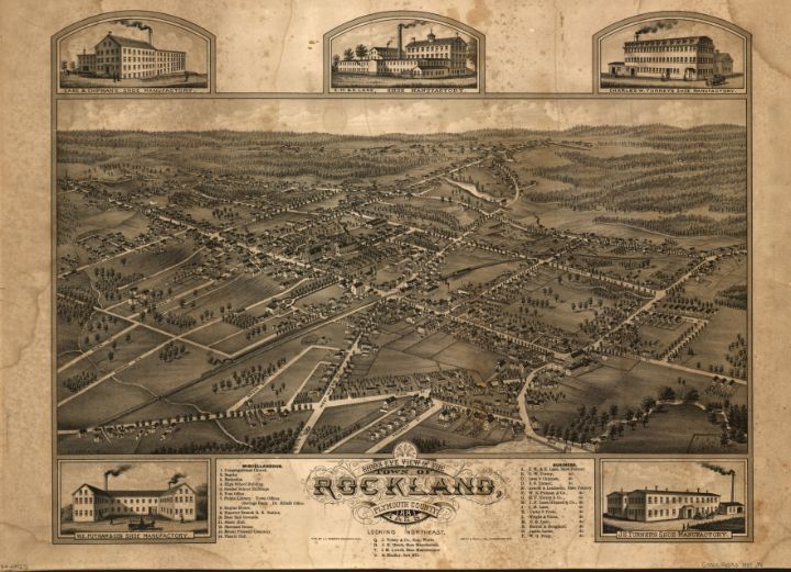 Birds eye view of the town of Rockla - Classical Artworks Bay ...