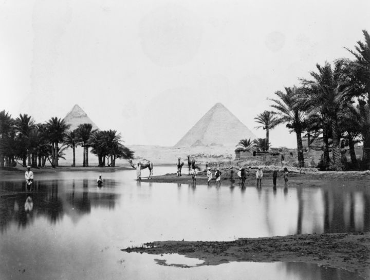 Cairo General view of pyramids of G - Classical Artworks Bay ...