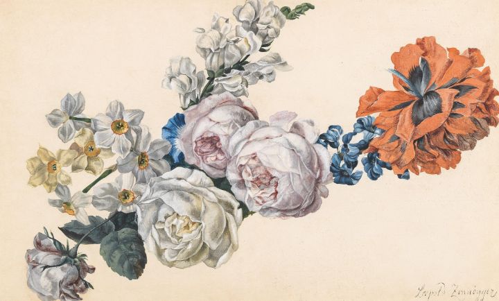 Flower arrangement with different ro - Classical Artworks Bay ...