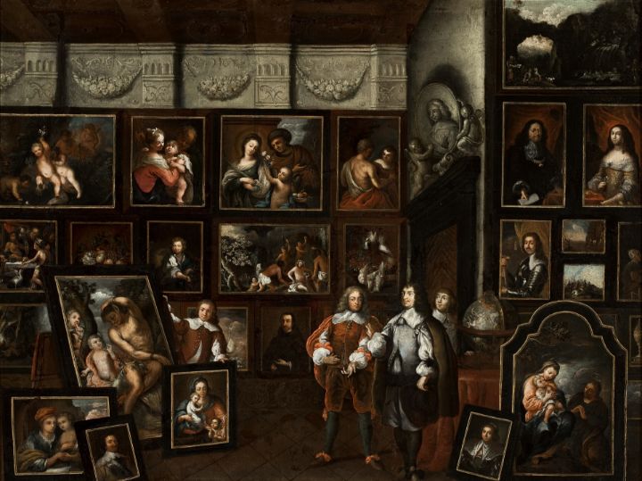 Interior of a gallery of paintings o - Classical Artworks Bay ...