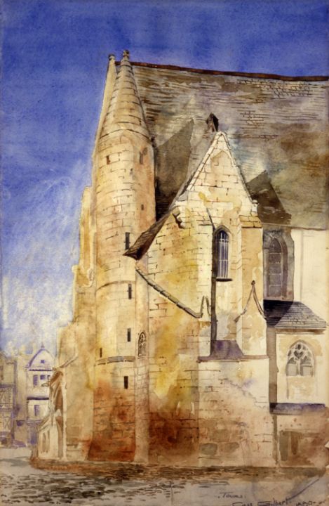 Old Church Tours France - Classical Artworks Bay - Paintings & Prints ...