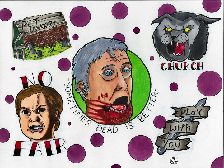 Pet Sematary Tattoo Flash - Ian Bennett Art - Drawings & Illustration ...
