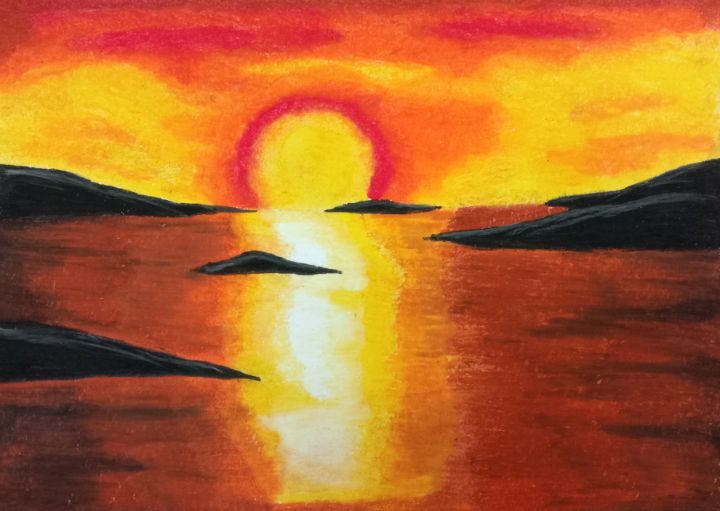 Sunset - Kalai's Artworks For You - Paintings & Prints, Landscapes ...
