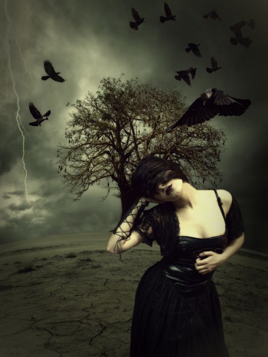 Raven maiden - Skitime123 - Digital Art & AI, Fantasy & Mythology ...