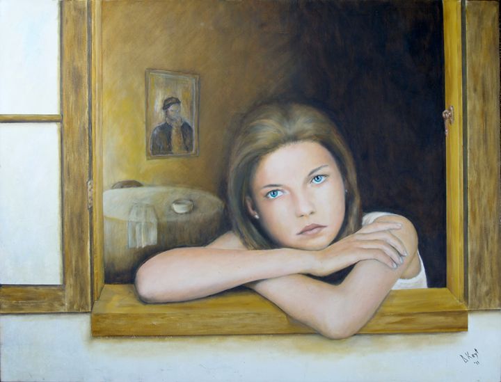 Girl in the Window - Dodwell Keyt - Paintings & Prints, People ...