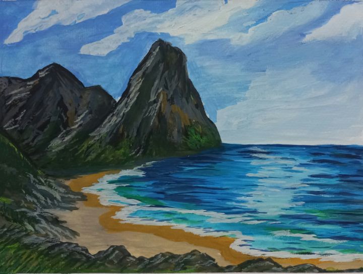 Heavenly beach - Jack The Artist - Drawings & Illustration, Landscapes ...