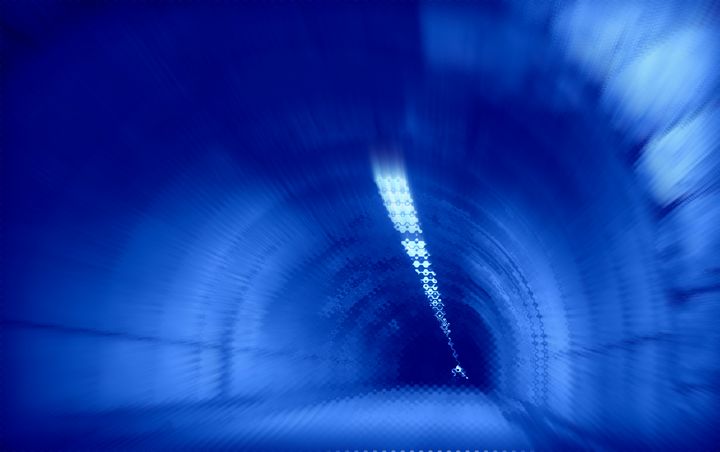 Blue Wormhole in Space - watch out f - Christine aka stine1 - Digital ...