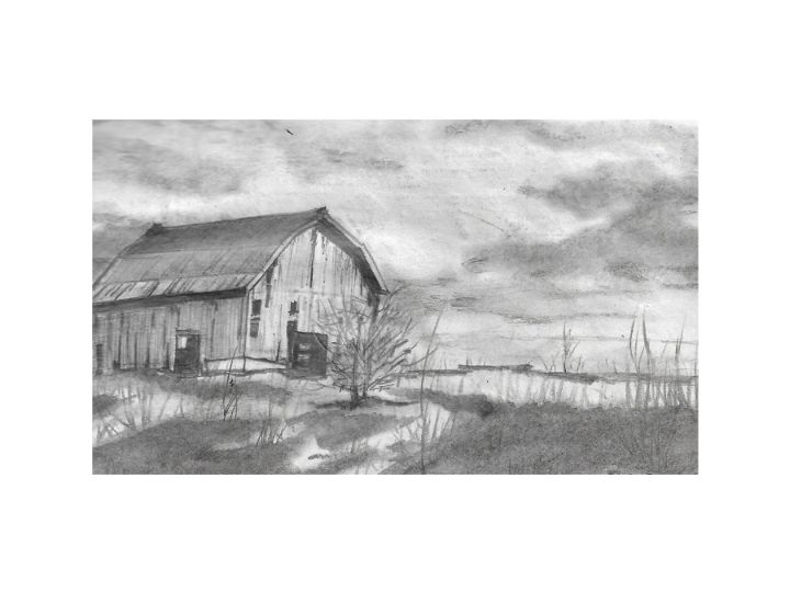Old Barn - Jeffrey Rose - Drawings & Illustration, Landscapes & Nature ...