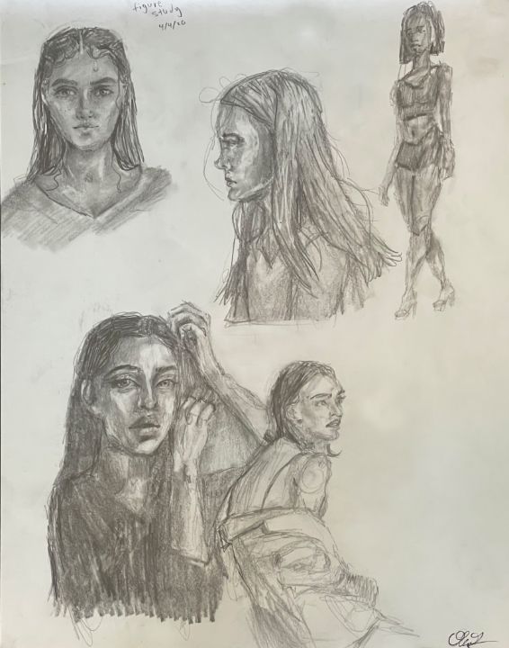 Figure Study - Art by O - Drawings & Illustration, People & Figures, Other People & Figures ...