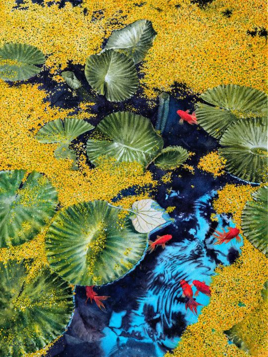 游趣 Fish Swimming in the Water - Kuo, Hsin-i 郭心漪 - Paintings & Prints ...