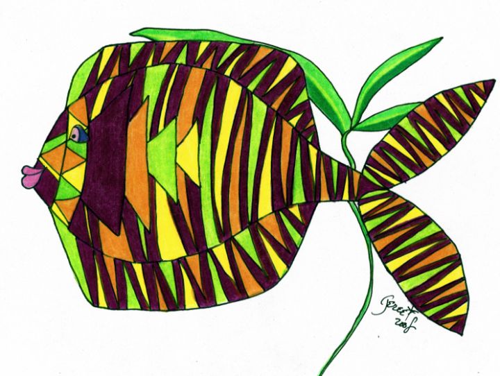 Wild Tiger Fish - Geree's Gallery - Paintings & Prints, Abstract, Color ...