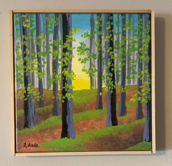 sunrise forest - AMY MIKOLAJCZYK - Paintings & Prints, Landscapes ...