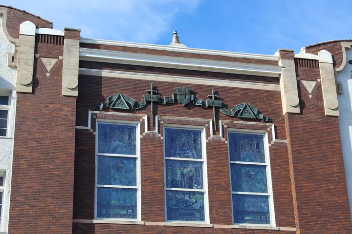 Masonic Temple Stained Glass Signage - Nina La Marca Artistic ...