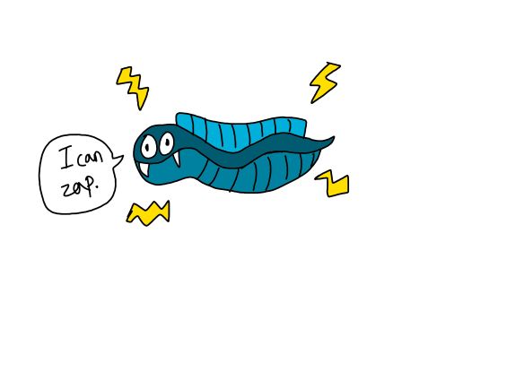 "I can zap" electric eel - Samantha's art designs - Drawings ...
