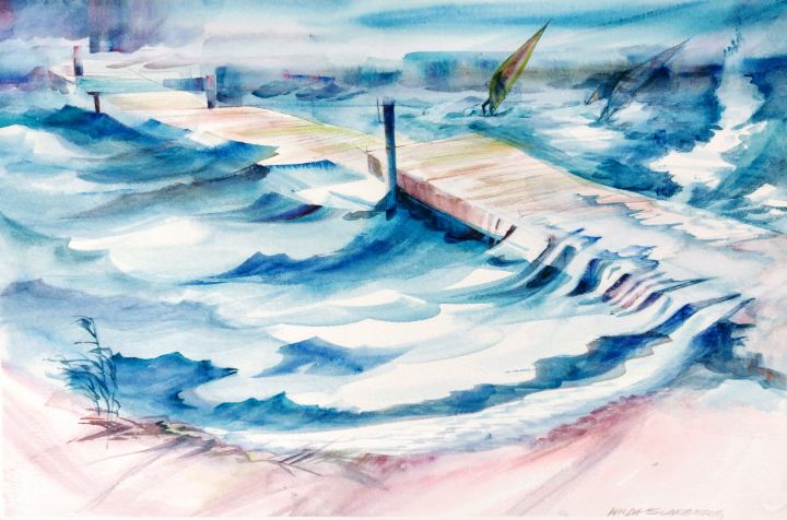 BAD SUMMER WEATHER and SAILING. - SUNDBERG - REGELMAN - Paintings ...