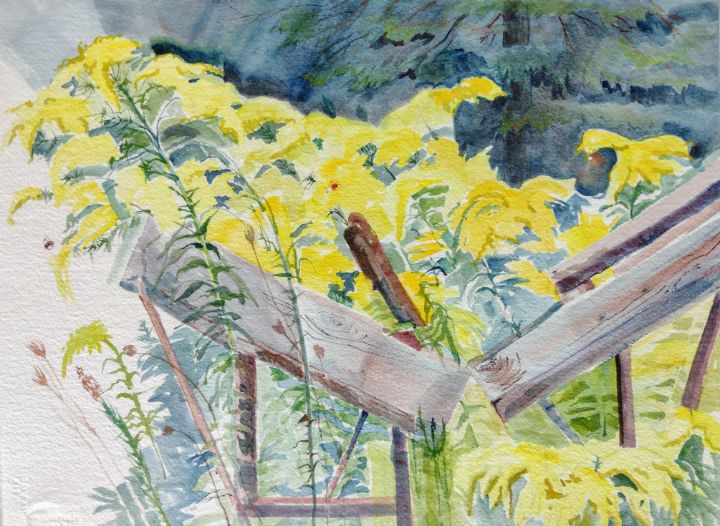 YELLOW FLOWERS. - SUNDBERG - REGELMAN - Paintings & Prints, Sports & Hobbies, Boating - ArtPal