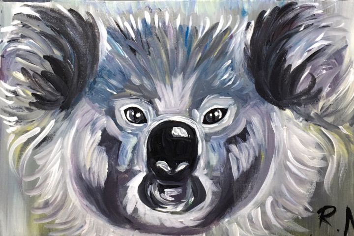 Colorful Koala Portrait - Rad Kuzma - Paintings & Prints, Animals ...