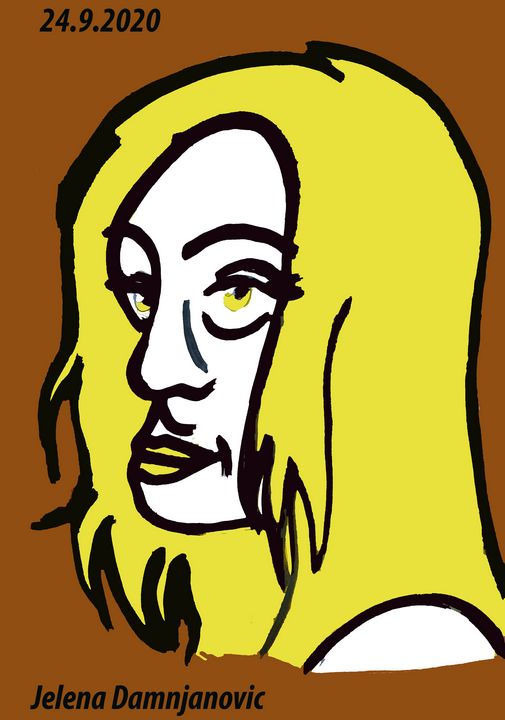 Yellow woman - Jelena Damnjanovic - Drawings & Illustration, People ...